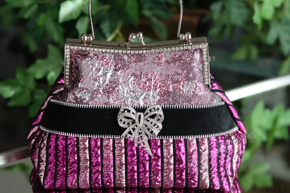 Pink Metallic Handbag – Portage Embellished Handbags